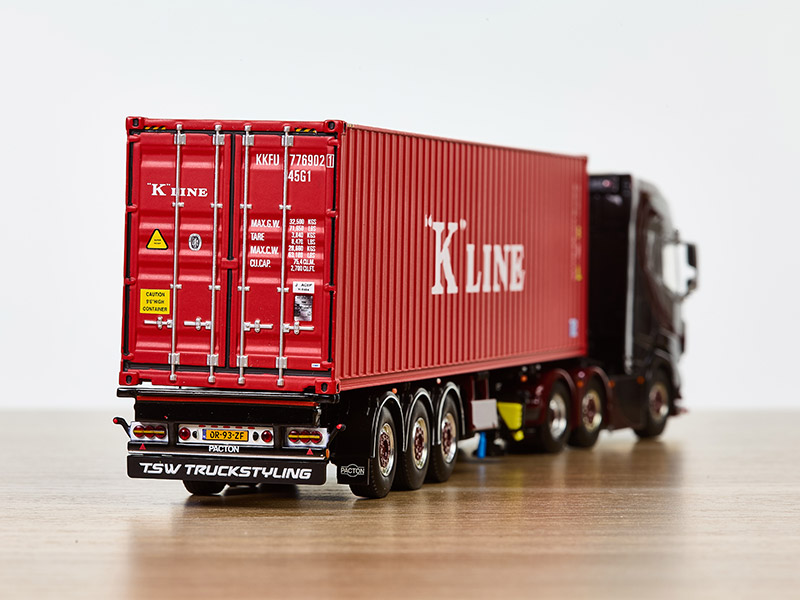 DAF XG + 6X2 Twin Steer Flex Container Trailer / 3 Axle + 40FT ...