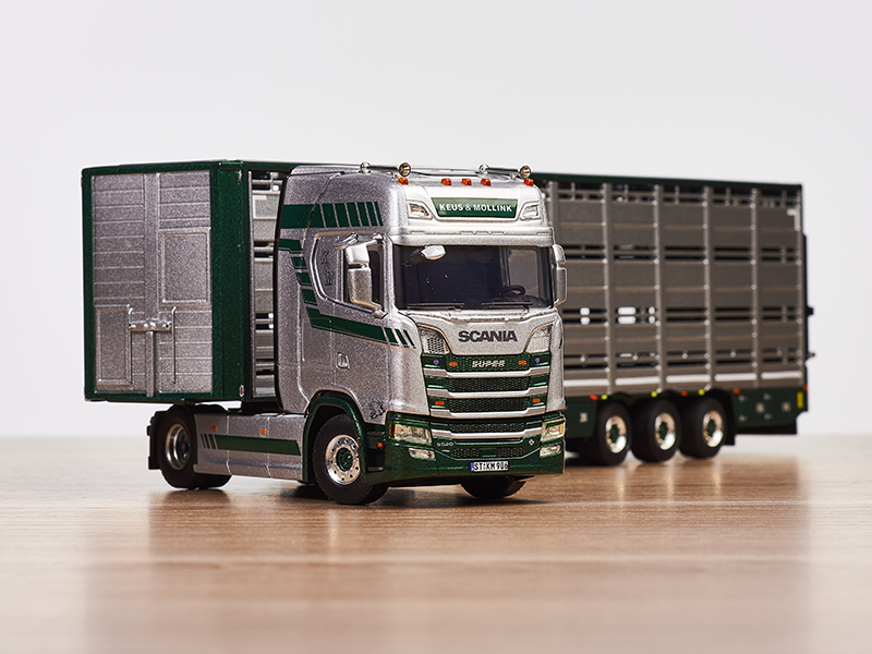 Scania S Highline CS20H 4X2 Llivestock Trailer / 3 Axle - MiniCarWorld